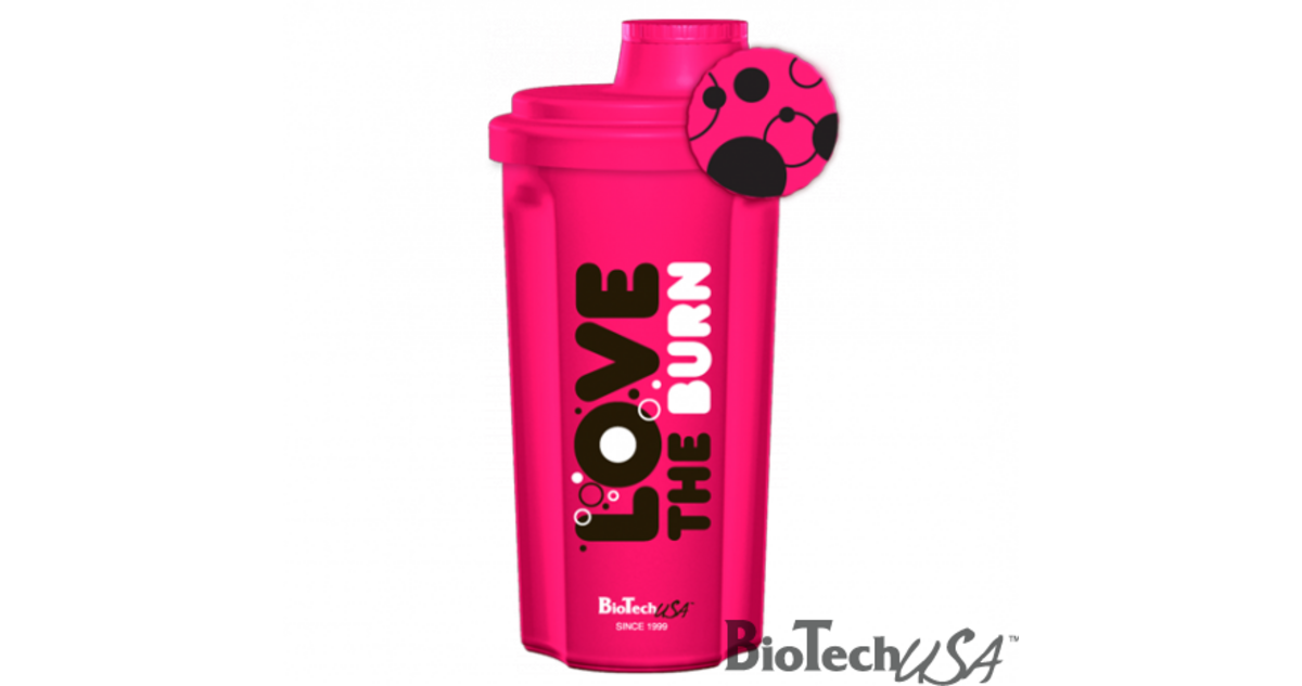 Neon pink Love the Burn Shaker - 700 ml - inSPORTline