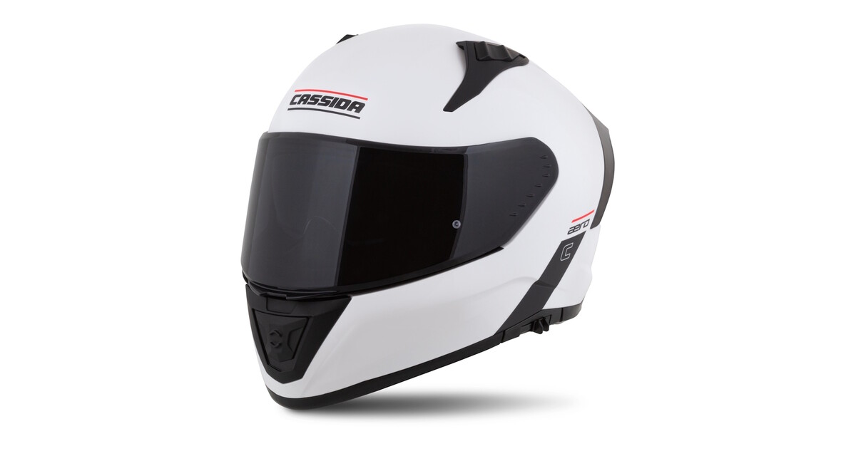 Motoros bukósisak Cassida Aero Solid fehér/fekete - inSPORTline
